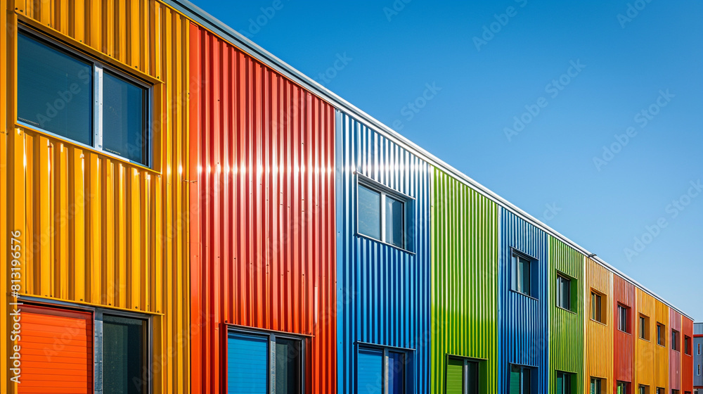 Self-storage with color-coded zones for different types of storage ...