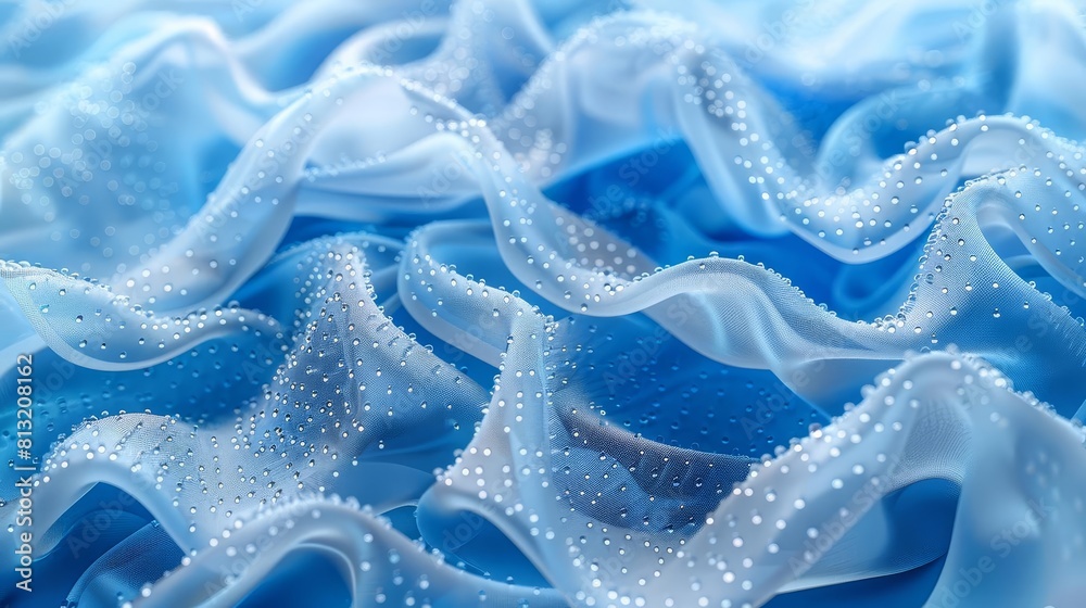 Illustrate a clothing fabric enhanced with nanotechnology that repels ...