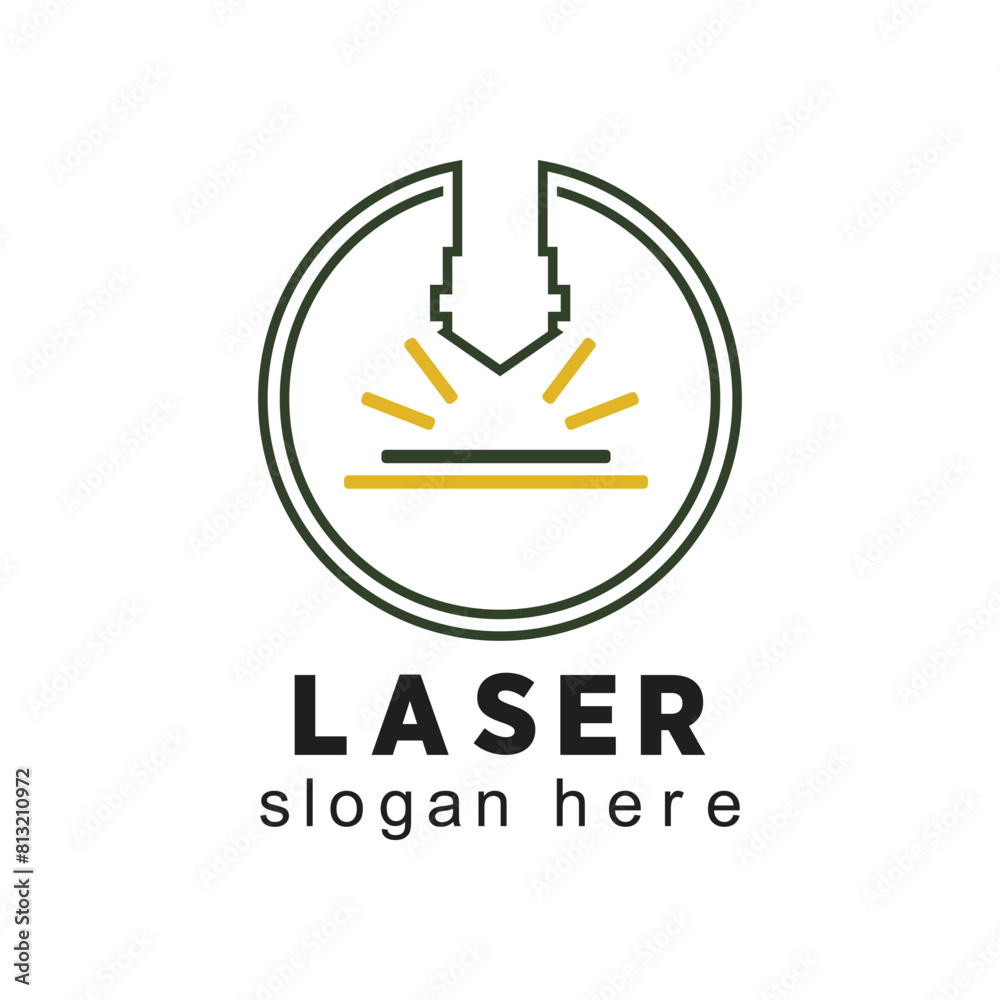 Laser logo design simple concept Premium Vector Stock Vector | Adobe Stock