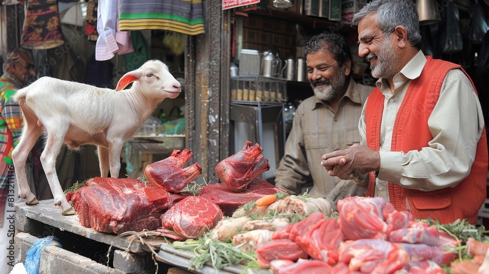 Eid al adha tradition capturing the qurbani sacrifice and meat ...