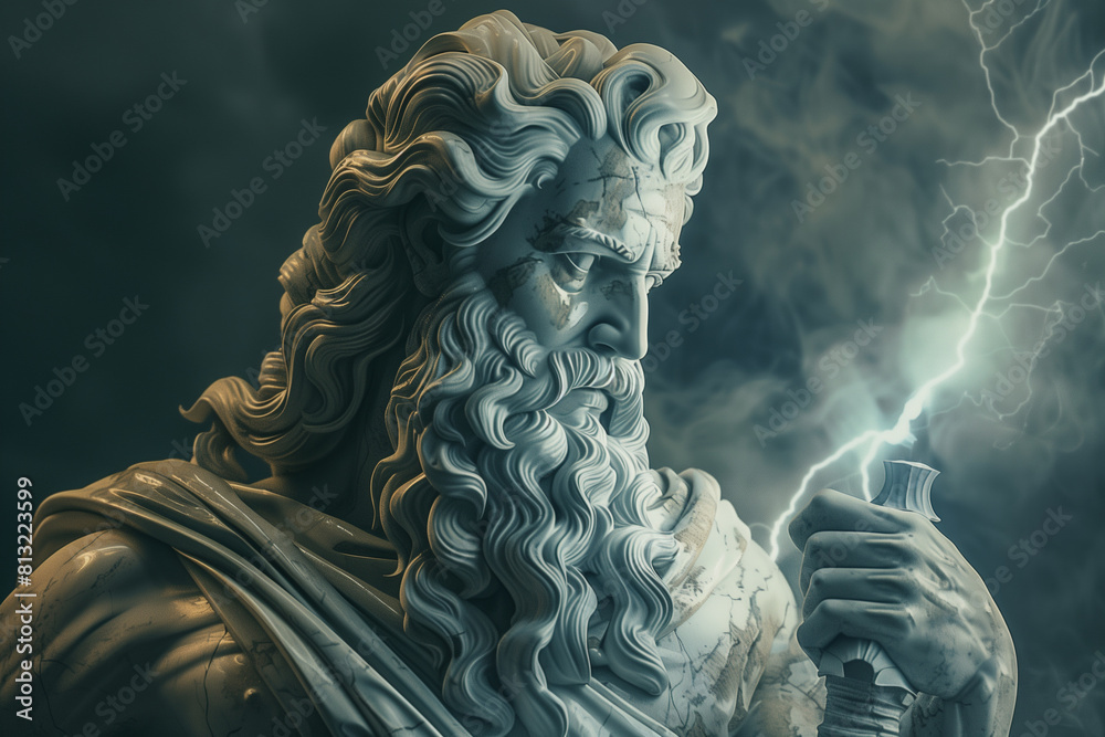 In this realistic portrayal, Zeus symbolizes the forces of nature that ...