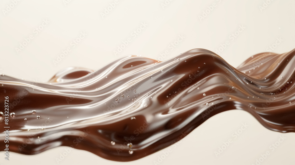 Smooth Flowing Chocolate Wave Texture on a Light Background Stock ...