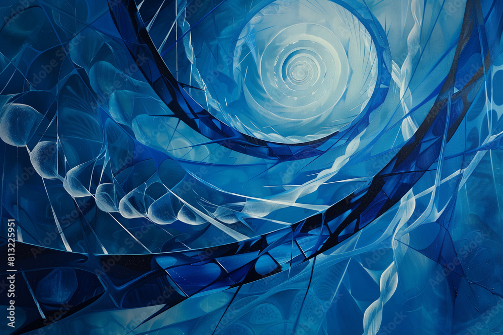 Delicate strands of genetic information dance in a spiral, illustrating ...