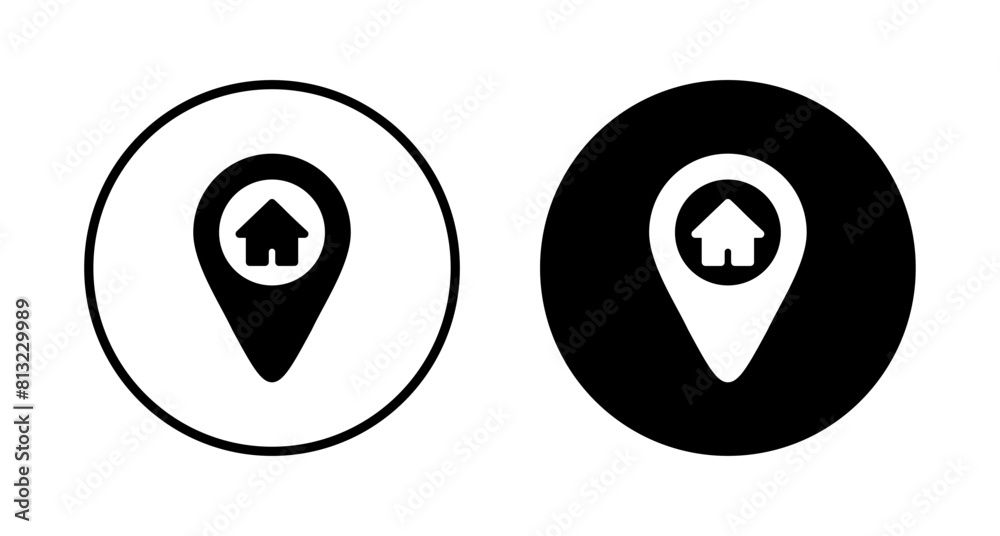 Address symbol icon vector isolated on white background . address icon ...
