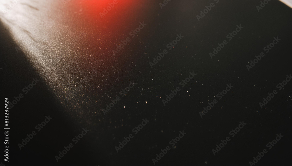 Red reflection on black background. Retro film photography effect ...