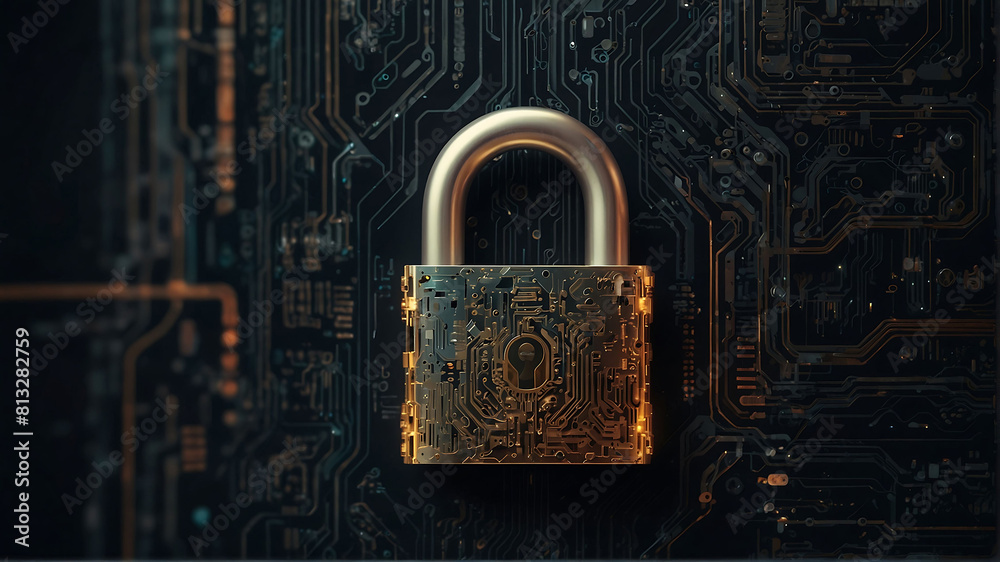 Padlock on code background Electronic Padlock Password Security ...