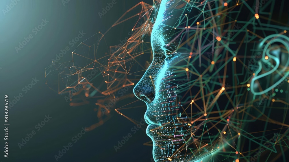 AI model training side view, displaying layers of neural networks ...