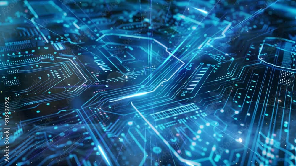 modern technology circuit board texture background. seamless looping ...