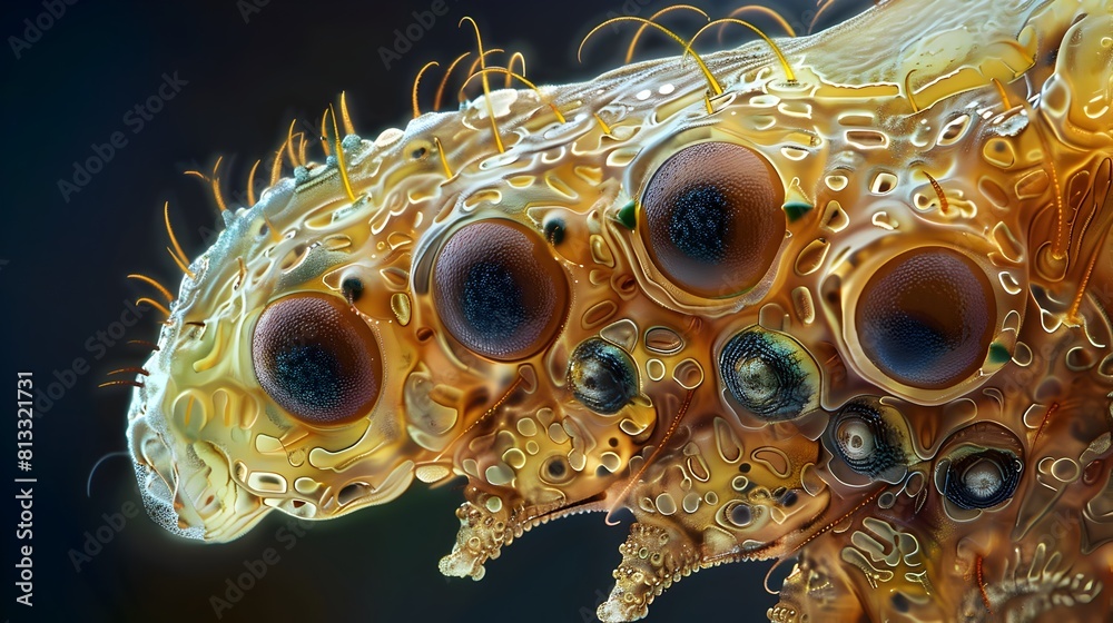 InDepth Examination of a Caterpillars Mandible Under the Microscope ...
