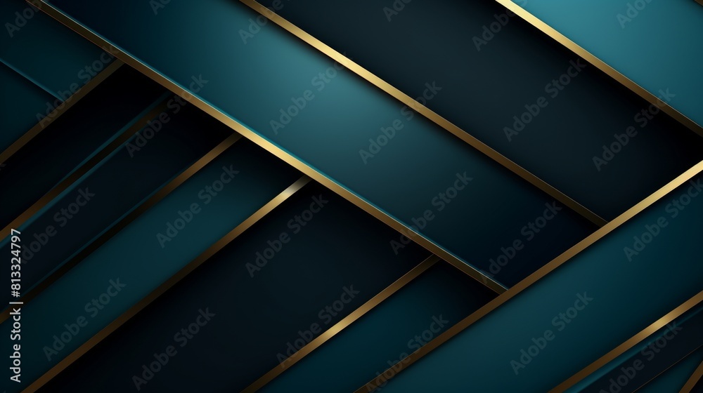 Abstract blue and gold background featuring art deco geometric ...
