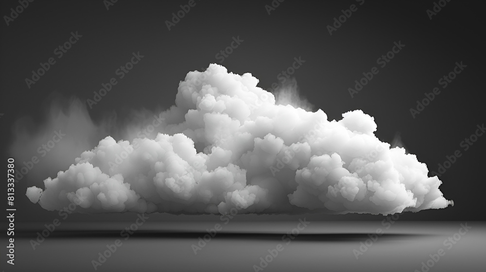 Clean White Cloud on Transparent Background, Special Effect for Design ...