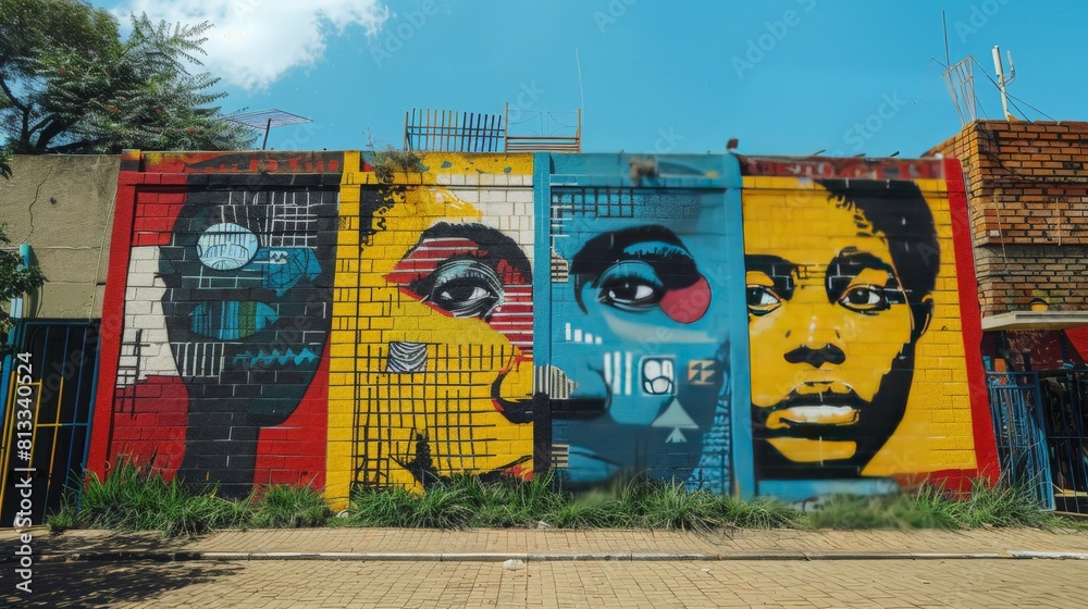 street art mural that depicts the struggles and resilience of the Black ...