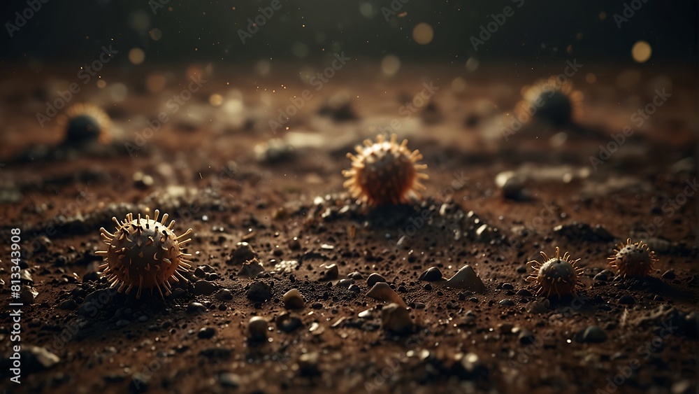 Fényképezés Germs, house dust mites, bacteria, microscope photos ...