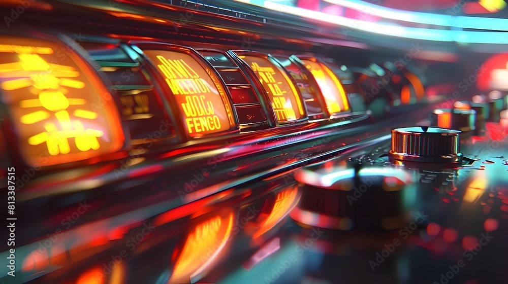 Mesmerizing Vintage Jukebox with Vibrant Buttons and Glowing Lights in ...
