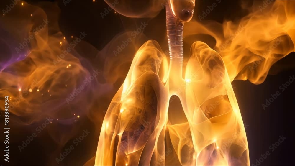 Color-Coded D MRI Scan of Lungs for Enhanced Structural Visualization ...