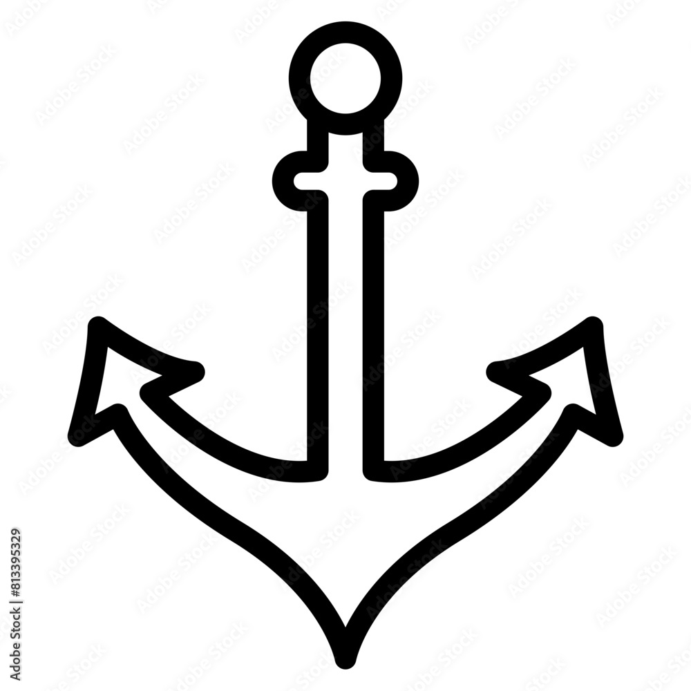 Ship anchor or boat anchor icon for apps and websites Stock Vector ...