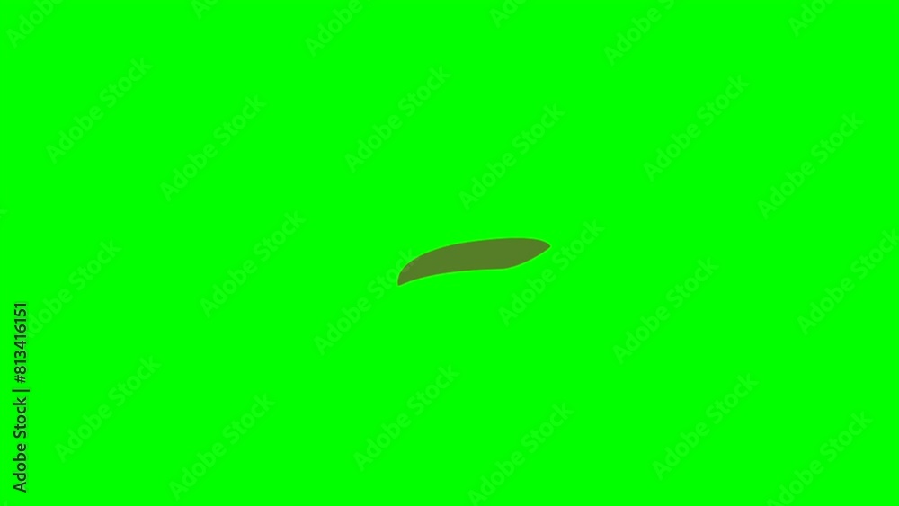 Cartoon talking simply mouth or funny face for side green screen insert ...