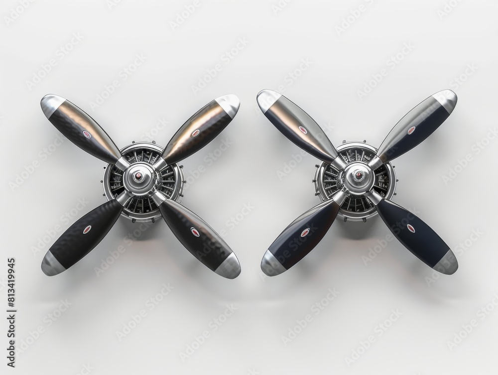 Four blade propeller with multiple speed versions, pen tool cutout ...