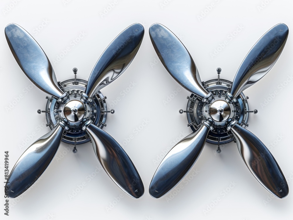 Four blade propeller with multiple speed versions, pen tool cutout ...