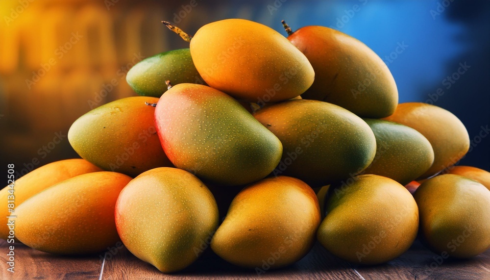 Mangoes fruit, food, banana, fresh, isolated, healthy, yellow, green ...