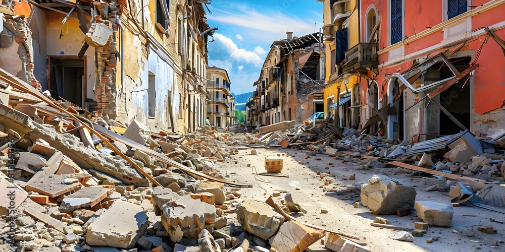 Desolate City Streets: Abandoned Buildings and Ruins After an ...