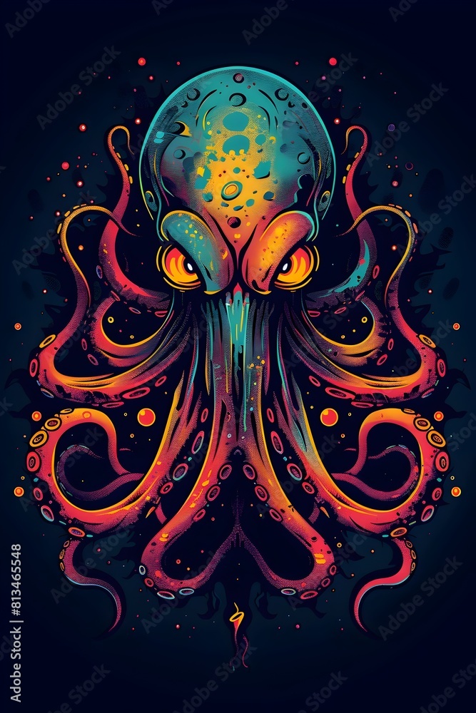 Giant Squid Lurking in the Mysterious Abyss of the Deep Sea with ...