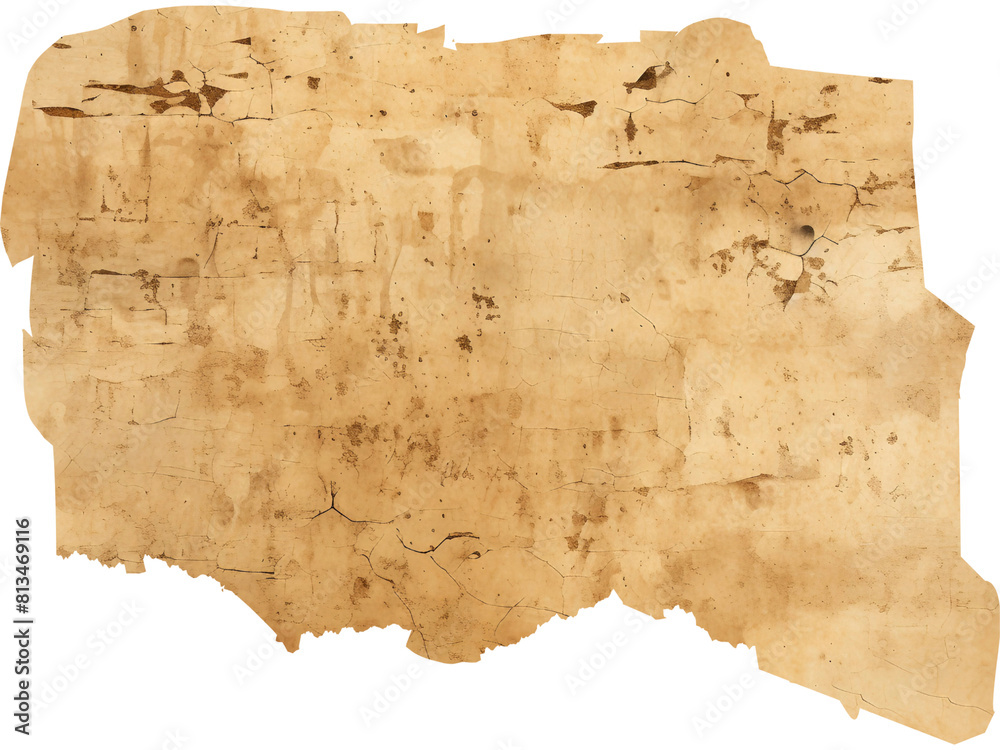 Vintage Torn Paper or Parchment Paper, Ripped Paper, Transparent ...