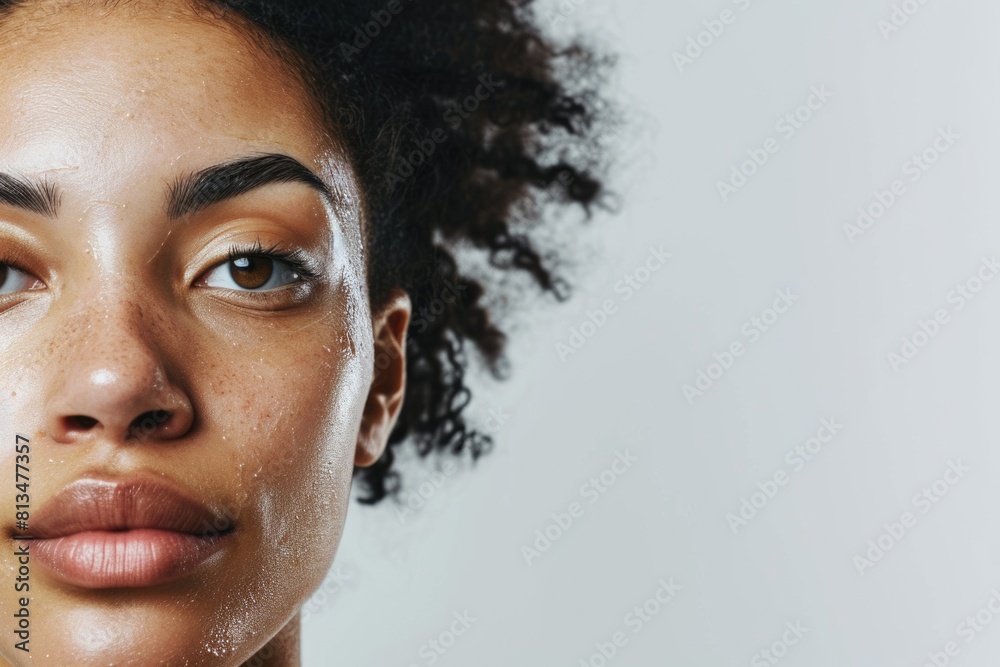 The picture of the african woman that facing at the camera, the young ...