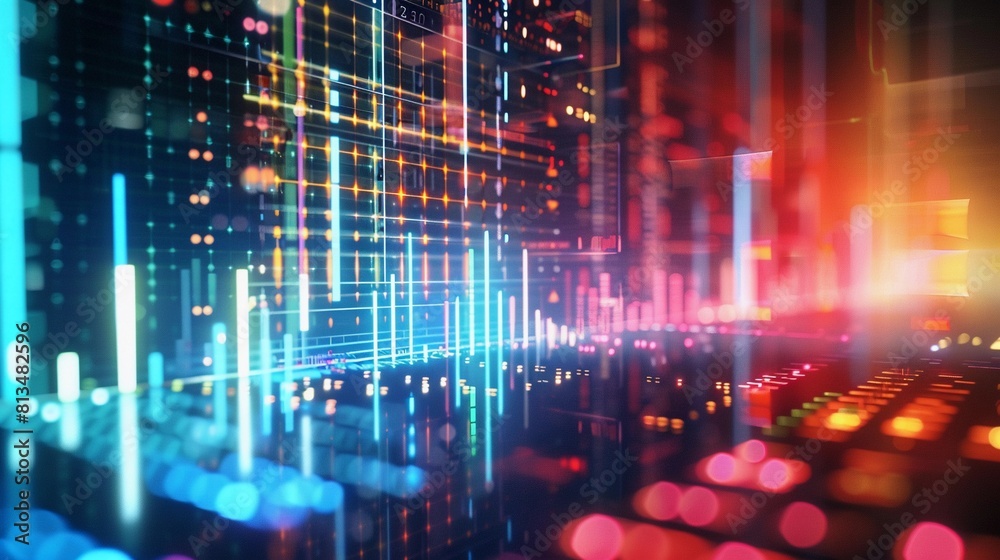Frequency Spectrum Analysis, an abstract representation of frequency ...