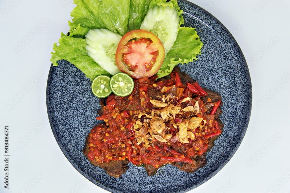 Empal Penyet consists of deep-seated beef cooked with kitchen spices ...