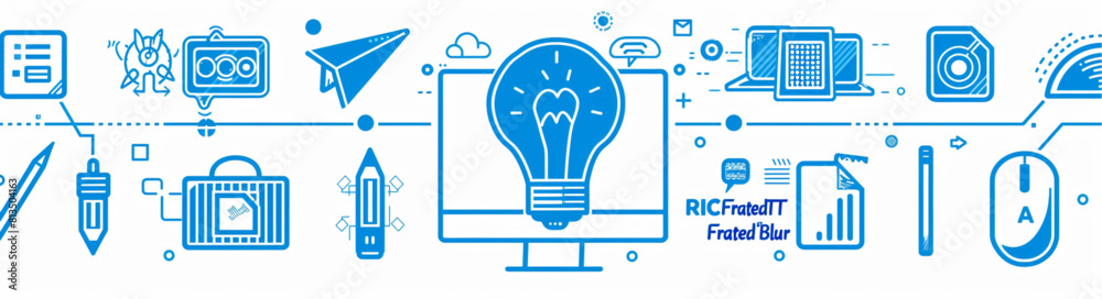 icons for web design, ui/ux and graphic design in the style of blue ...