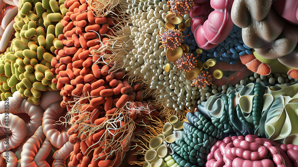 Use a variety of textures and layers to represent the complexity of the ...