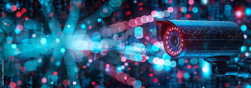 Symbolic flag for intrusion detection systems, side view, ensuring ...