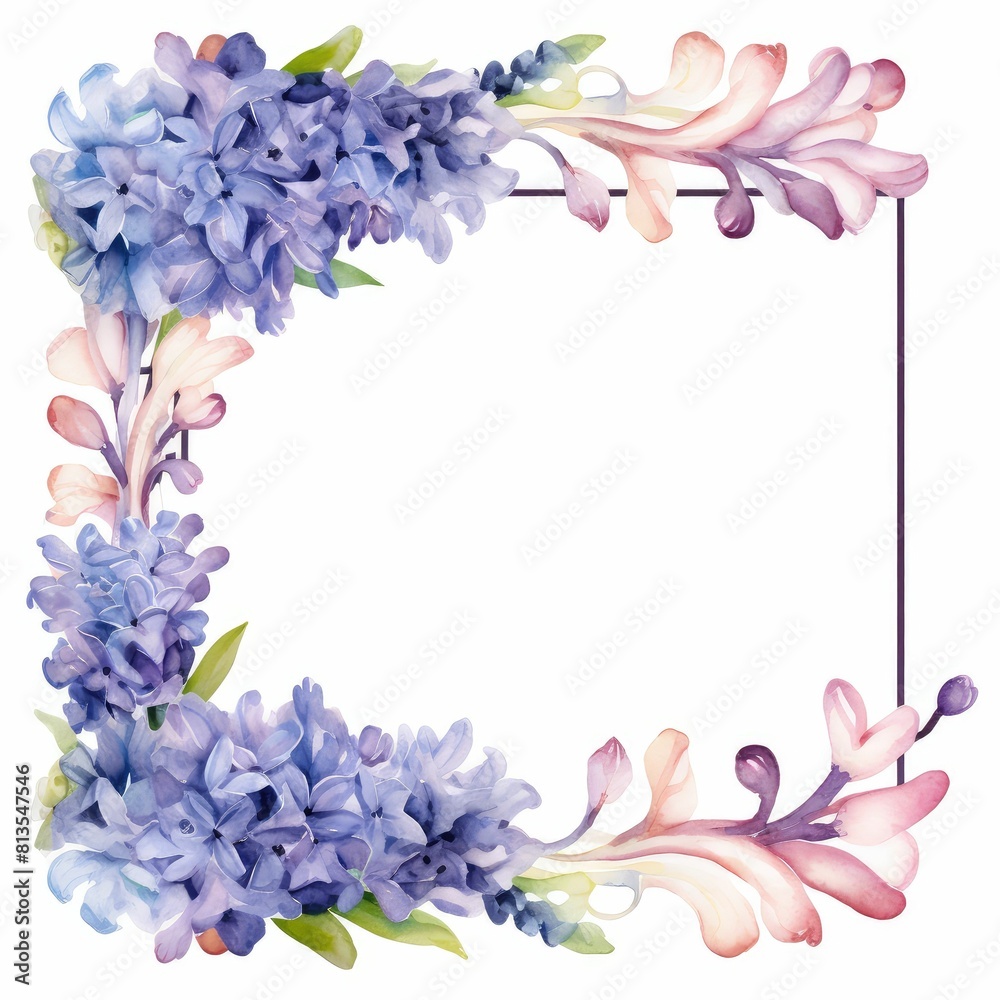 hyacinth themed frame or border for photos and text. featuring fragrant ...