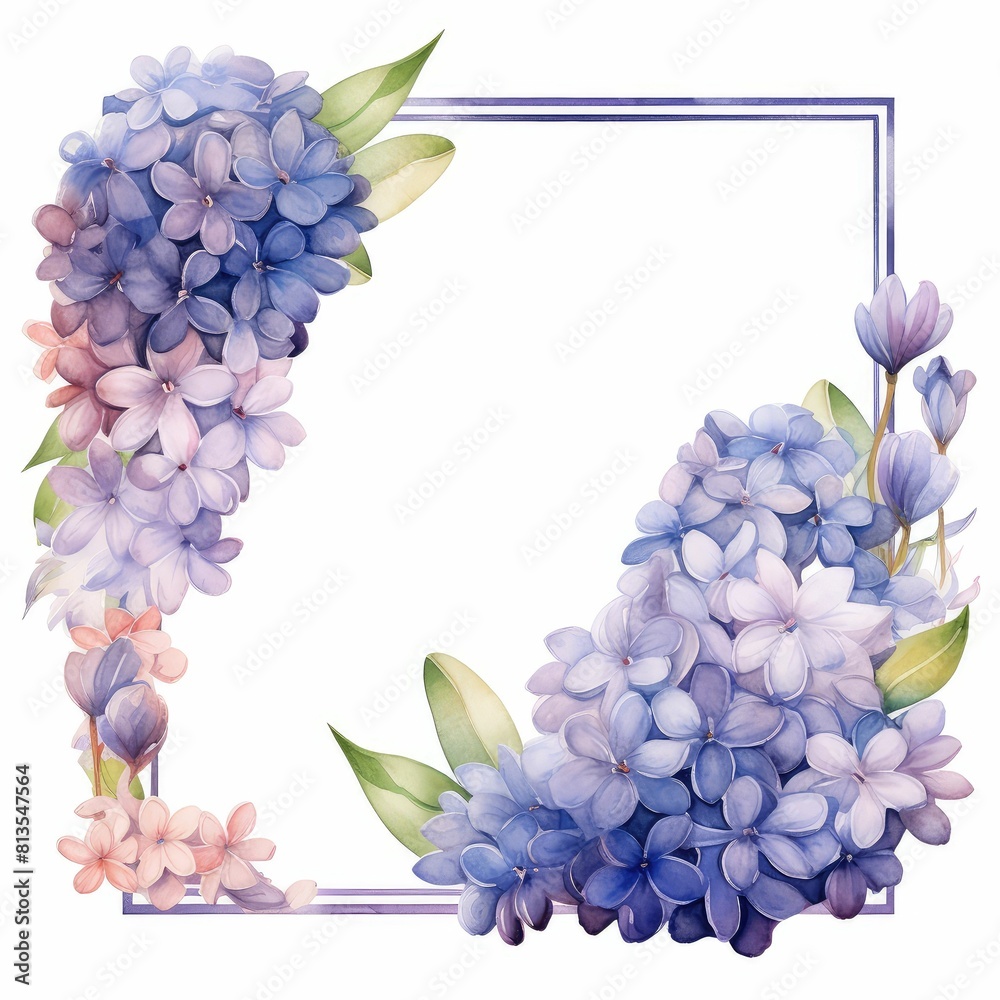 hyacinth themed frame or border for photos and text. featuring fragrant ...