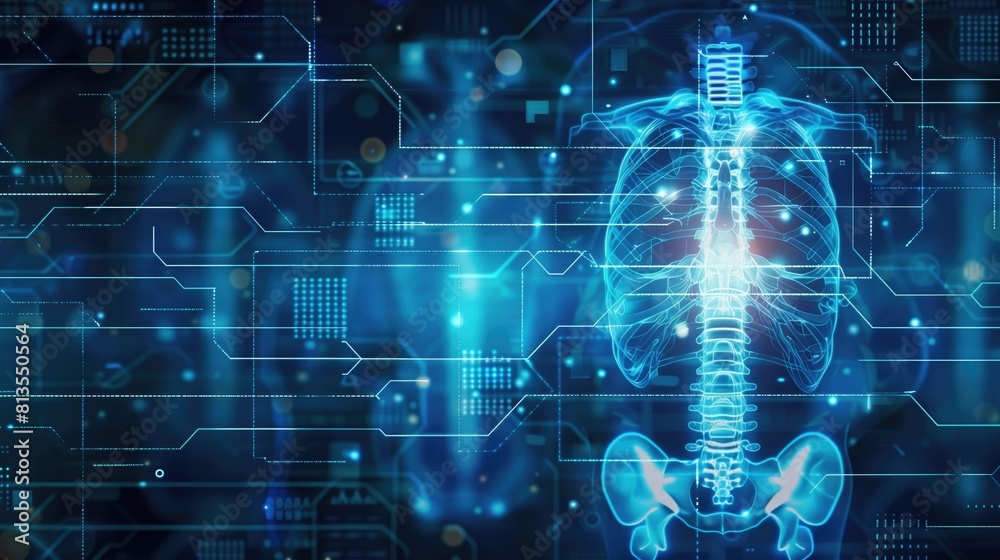 Light blue abstract medical and healthcare WHO science background with ...