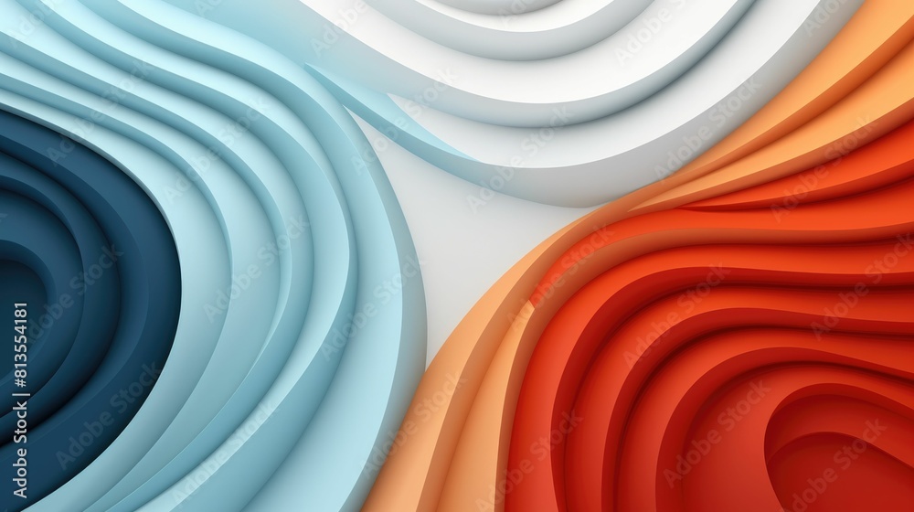 Wind flat design top view arctic theme 3D render Split-complementary color scheme Stock ...