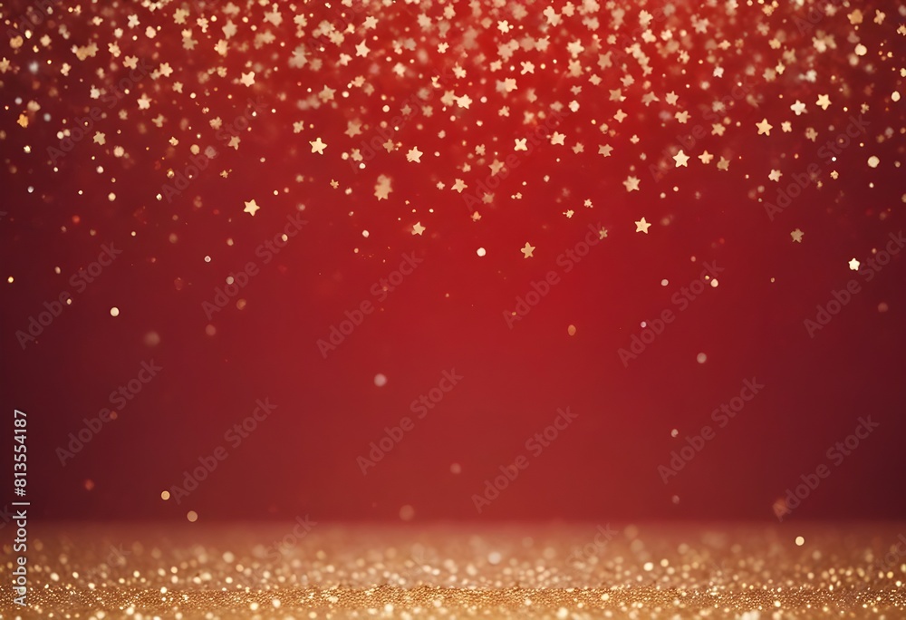 Christmas Wallpaper in red with stars and glitter. Abstract red ...