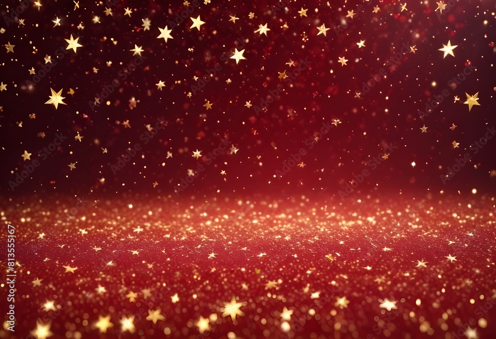 Celebration Backdrop in red with stars and shiny particles. Abstract ...