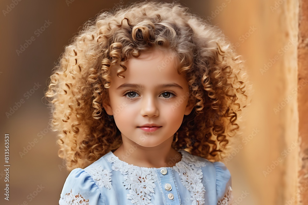Professional Photoshoot with Kid Girl, Curly Hair Girl, Child Model ...