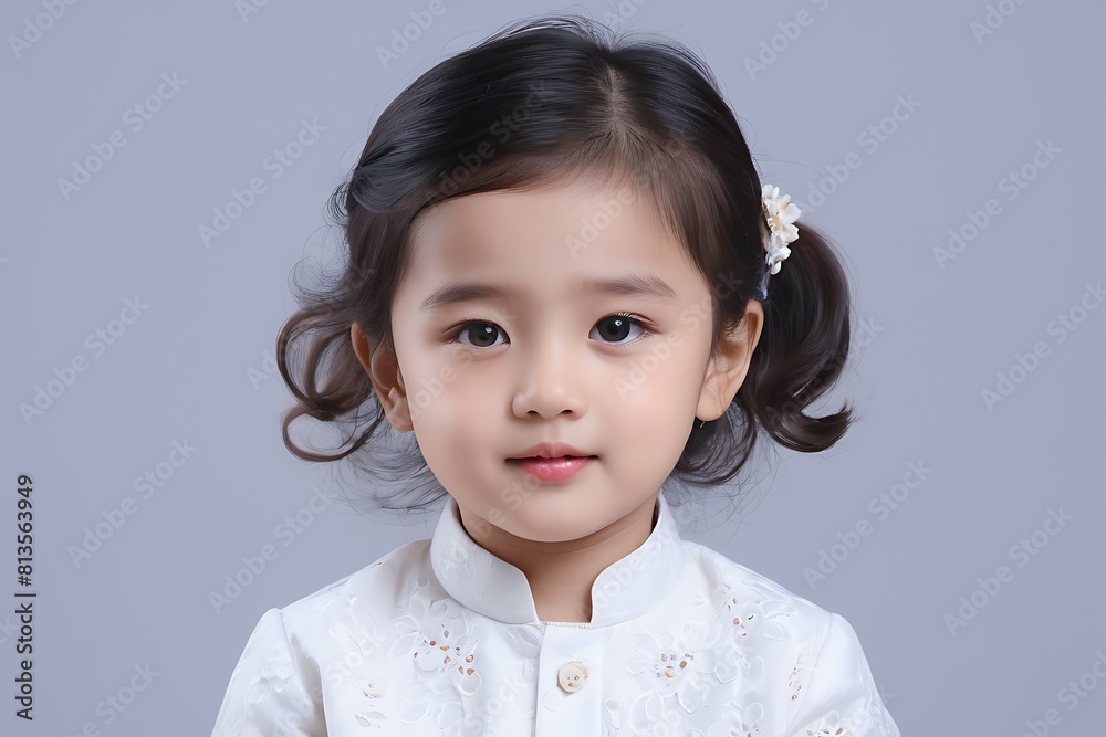 Professional Photoshoot with Asian Kid Girl, Curly Hair Girl, Asian ...