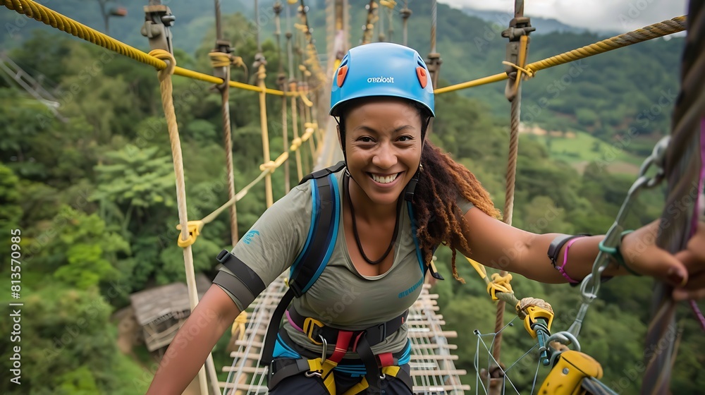 Solo Traveler Bungee Jumping off Towering Bridge, Solo traveler, bungee ...