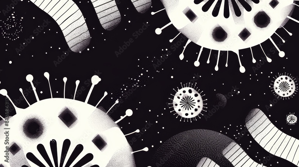 Detailed viral mutation flat design top view genetic variation theme ...