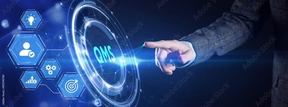 Quality management system business and industrial technology concept ...