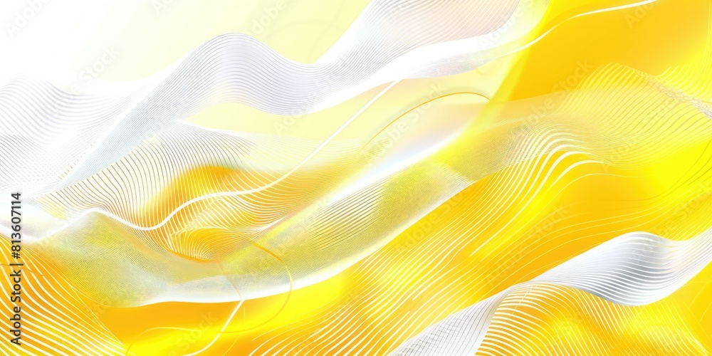 abstract background vector, yellow and white gradient with neon shapes ...
