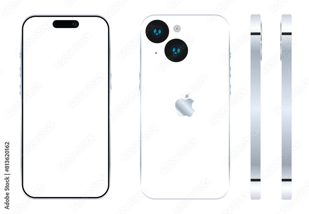 Iphone 16 realistic mockup. Vector EPS 10 Stock Vector | Adobe Stock