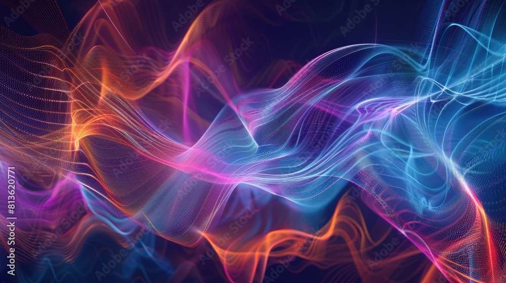 abstract background inspired by the fluidity of music. Visualize sound ...