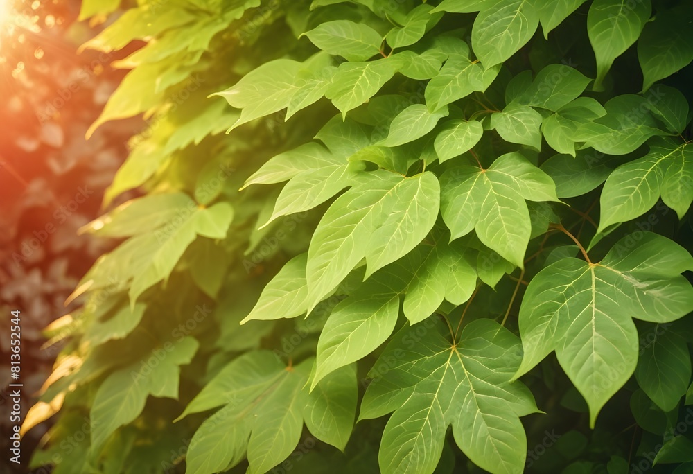 Green Foliage backdrop. Wild green leaves as spring background ...