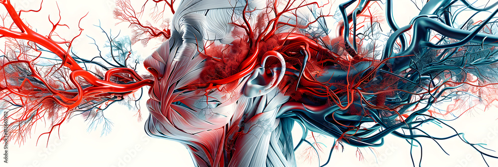 Detailed Illustration of the Vascular System: An Insightful ...