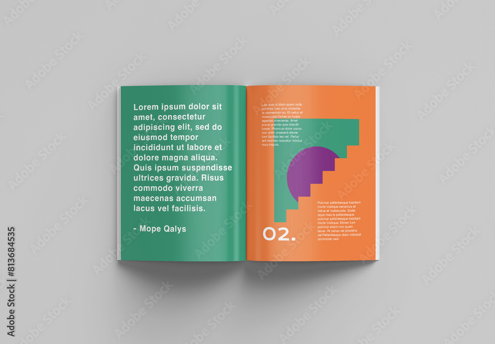 Top View US Magazine Mockup Stock Template | Adobe Stock
